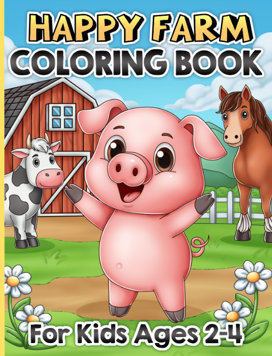 Happy Farm Coloring Book – Blue Jewel Books